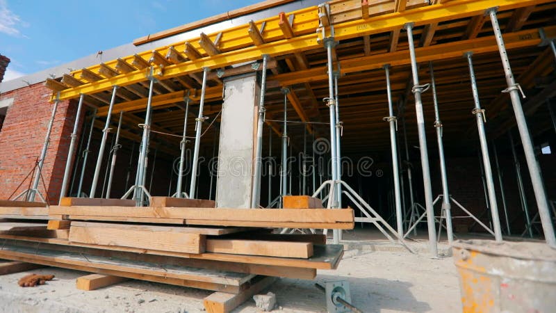 Formwork for Creating Reinforced Concrete Slabs. Construction Equipment ...