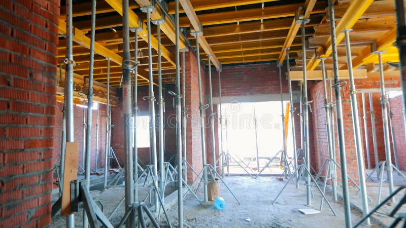 The Process of Creating a Floor. Formwork Flooring. Exterior of a ...