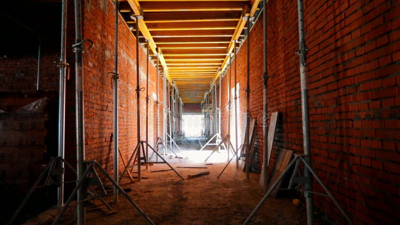 Inside a Building Under Construction. Construction Industry. the ...