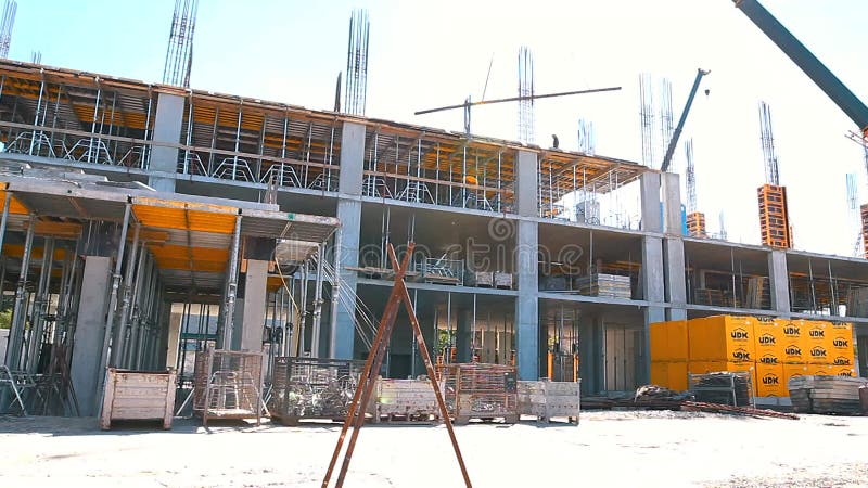 The Process of Creating a Floor. Formwork Flooring. Interior of a ...