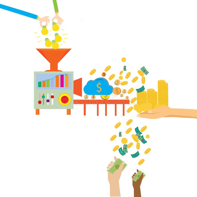 Process of Creating. Good Idea is To Make Money and Get Rich. Stock ...