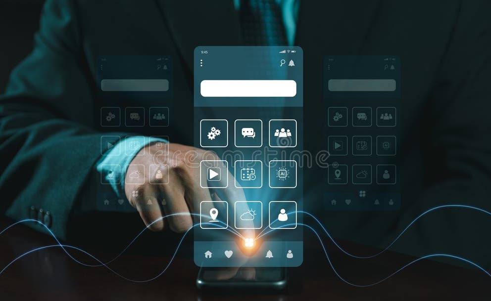 Process of Creating an Interface for a Mobile App. User Interface and ...