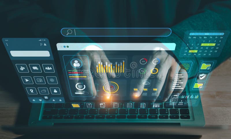 Process of Creating an Interface for a Mobile App. User Interface and Experience Concept Stock ...