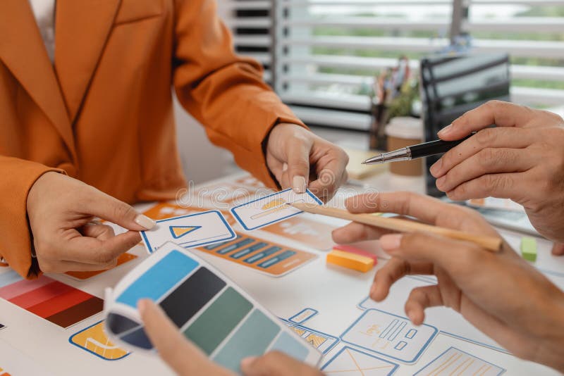 Process Of Creating An Interface For A Mobile App User Interface And Experience Concept Ux Ui
