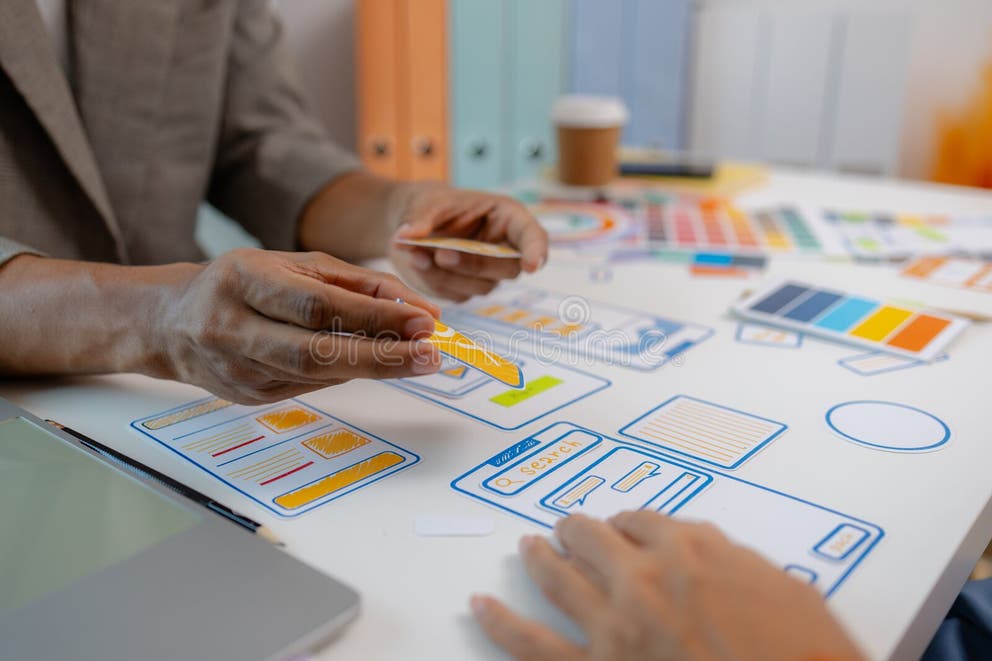 Process Of Creating An Interface For A Mobile App User Interface And Experience Concept Ux Ui