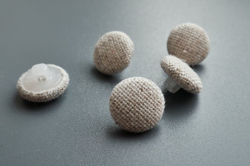The Process of Creating Linen Buttons at Home Stock Photo - Image of ...