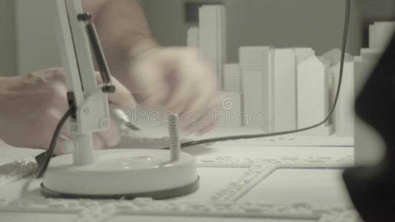 The Process of Creating a Miniature Model of the City Stock Footage ...