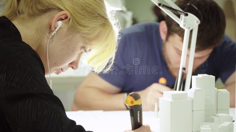 The Process of Creating a Miniature Model of the City Stock Footage ...