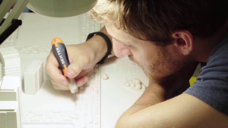 The Process of Creating a Miniature Model of the City Stock Footage ...