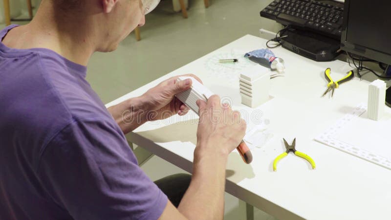 The Process of Creating a Miniature Model of the City Stock Footage ...