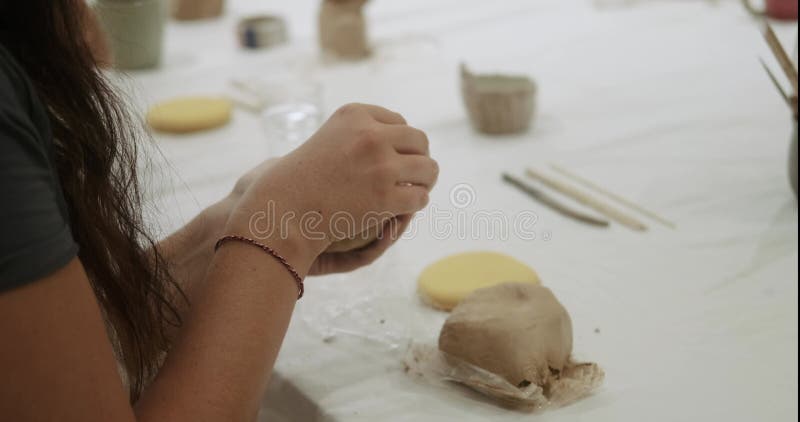 The Process of Creating a Mug from Clay at the Beginner Level in ...