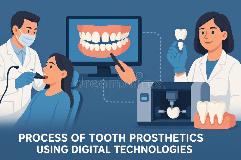 Process of Creating Tooth Prosthetics Utilizing Digital Technologies in ...