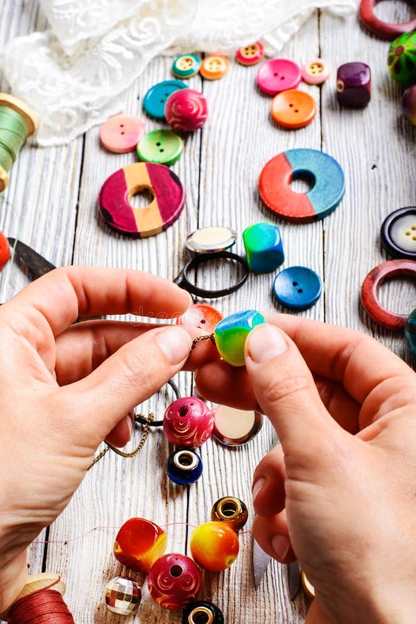 Process of Creative Needlework Stock Photo - Image of beautiful, thread ...