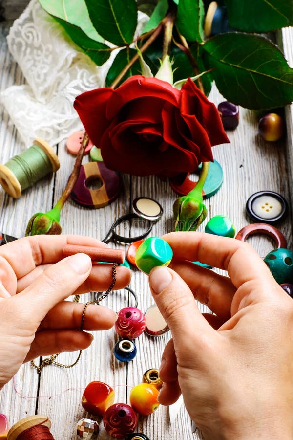 Process of Creative Needlework Stock Image - Image of bobbin, beauty ...