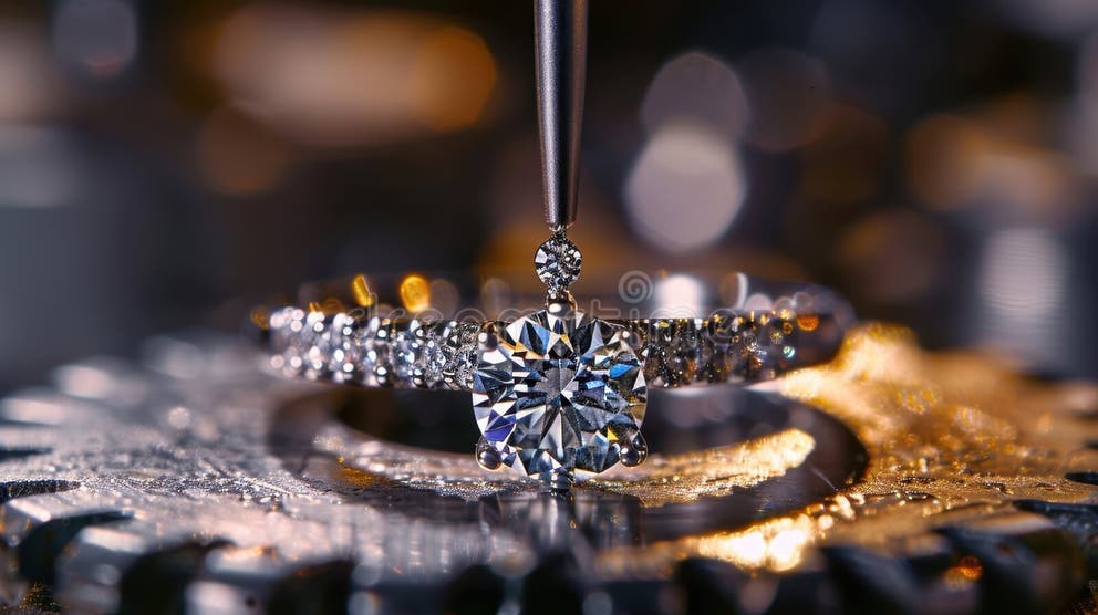 The Process of Cutting Diamonds on a Machine. Grinding a Diamond on a ...