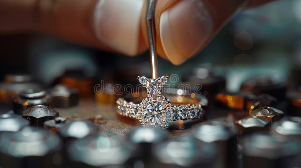 The Process of Cutting Diamonds on a Machine. Grinding a Diamond on a ...