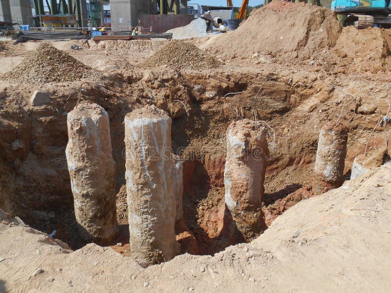 The Process of Cutting Piles after the Completion of Building ...