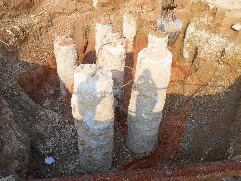 The Process of Cutting Piles after the Completion of Building ...