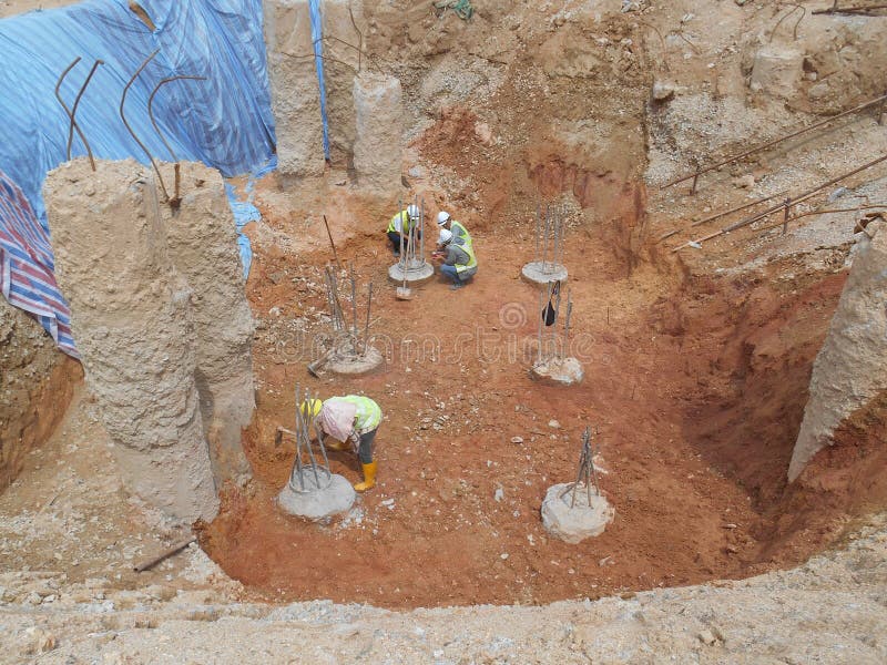 The Process of Cutting Piles after the Completion of Building ...