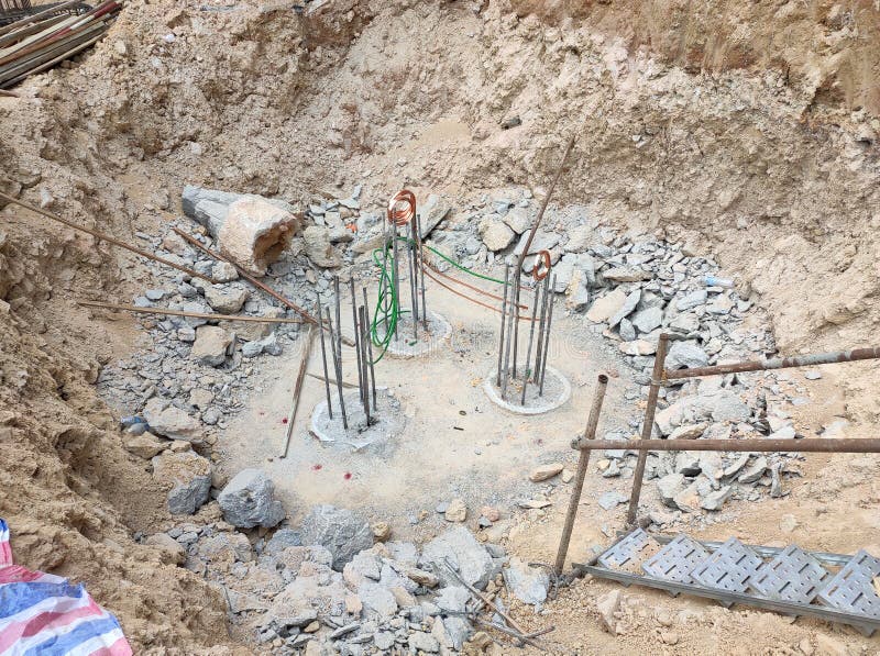 The Process of Cutting Piles after the Completion of Building ...