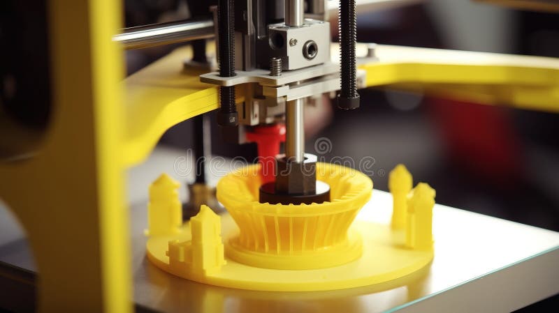 Process of 3D Printing Printer. Modern Technologies of Future. AI ...