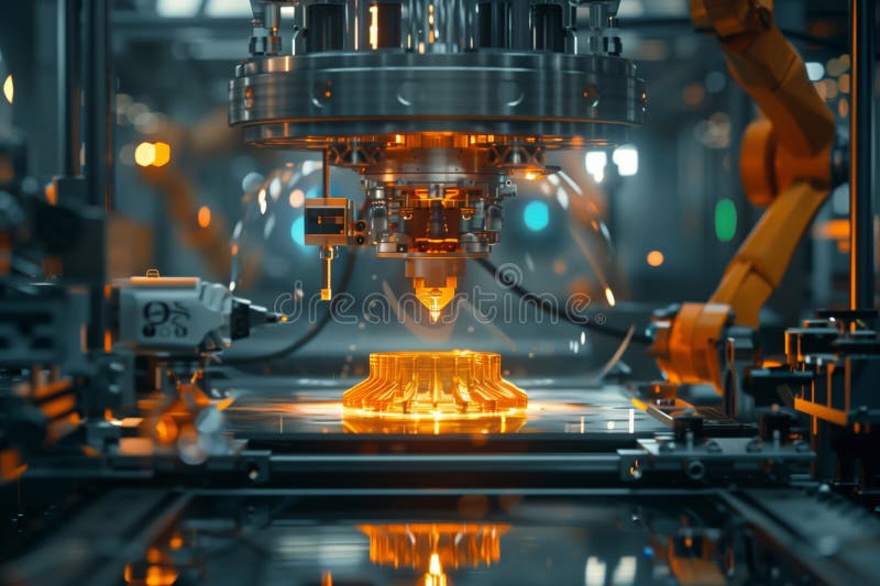 Process with 3D Printing Technology. Stock Illustration - Illustration ...