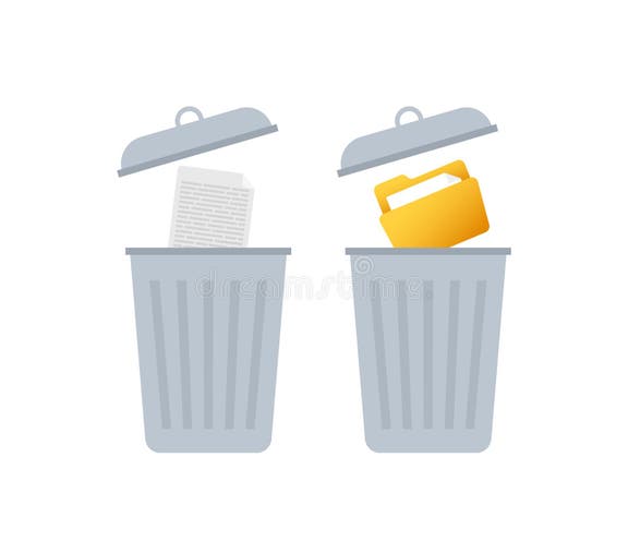 Process Delete File in Paper. Remove Document. Vector Stock ...