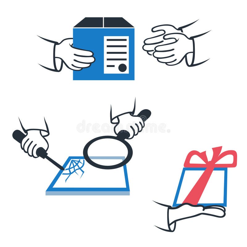 Process of Delivery and Return Equipment To Repair Stock Vector ...