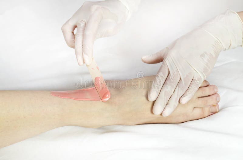 Process Depilation Female Legs and Hands Stock Image - Image of female ...