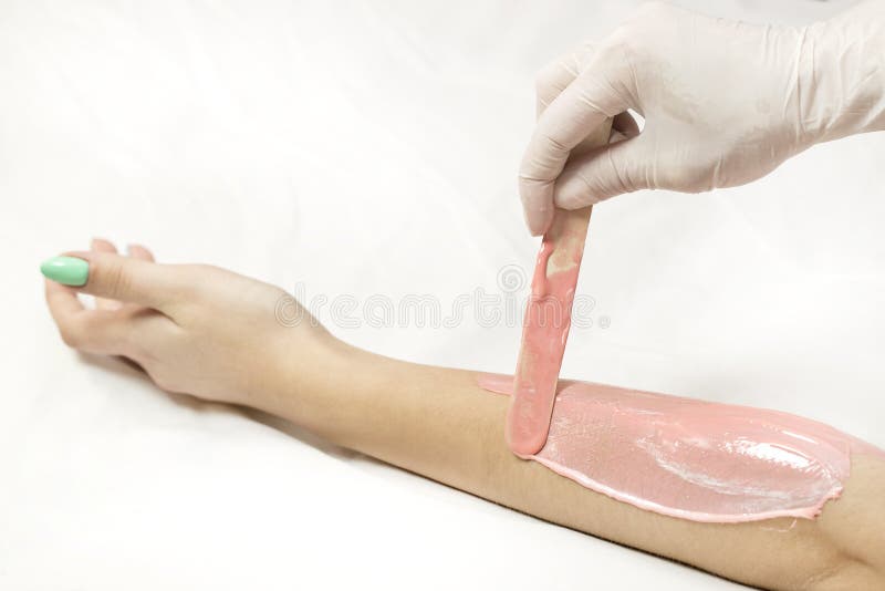 Process Depilation Female Legs and Hands Stock Image - Image of ...