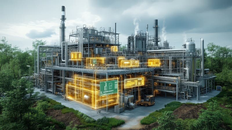 Process Diagram of Bio-based Plastic Production at an Industrial ...