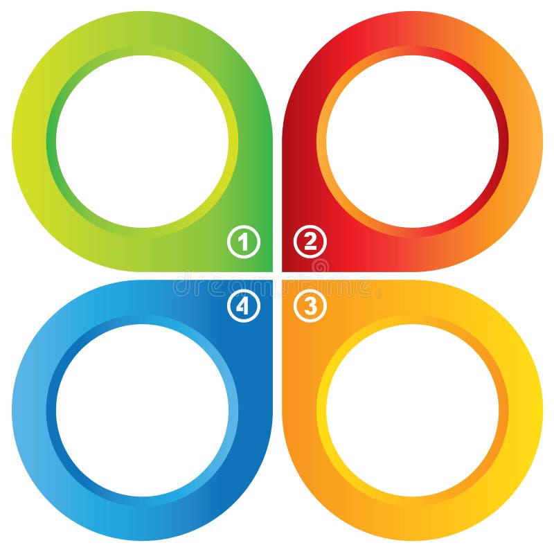 Set of Colourful Circle Diagrams and Arrows Stock Vector - Illustration ...