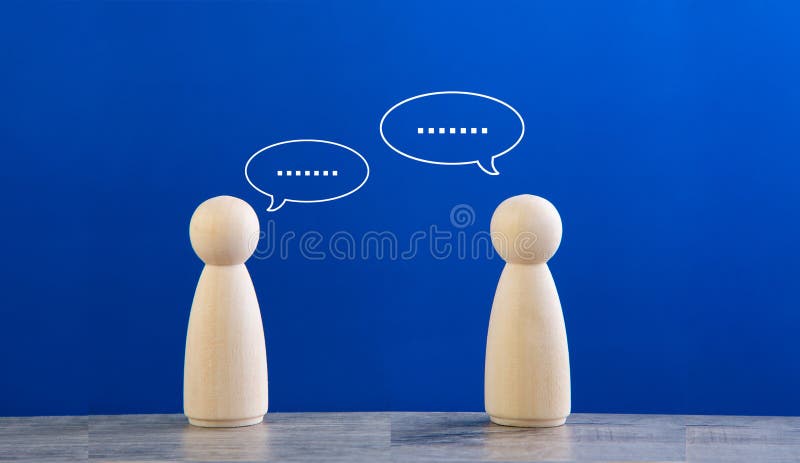 The Process of Discussion and Commenting Stock Image - Image of message ...