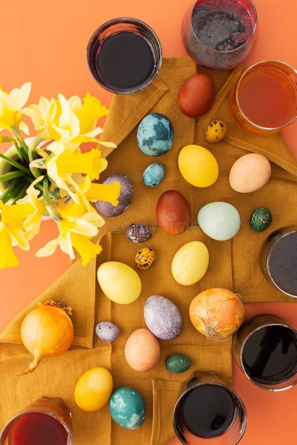 The Process of Dyeing Easter Eggs Stock Image - Image of peel, seasonal ...
