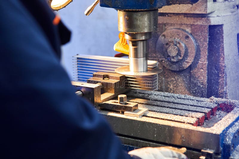 Process Engineer Working on Cutting Aluminium Billet with Machine ...