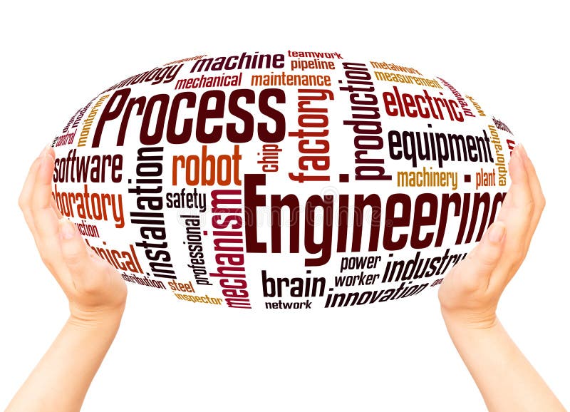 Process Engineering Word Cloud and Hand with Marker Concept Stock Photo ...