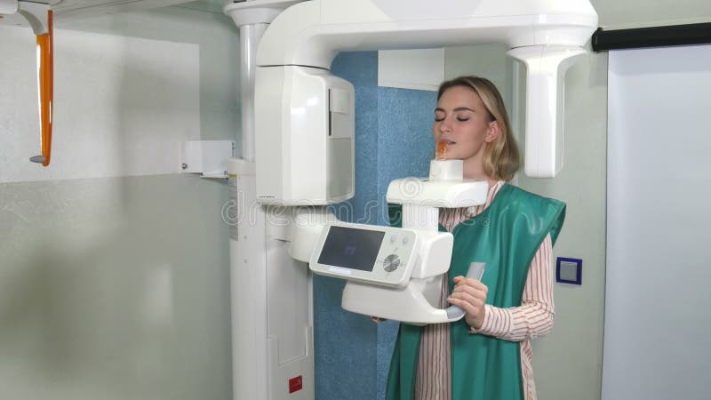 Process of Examination Teeth of Young Woman by Using Panoramic and ...