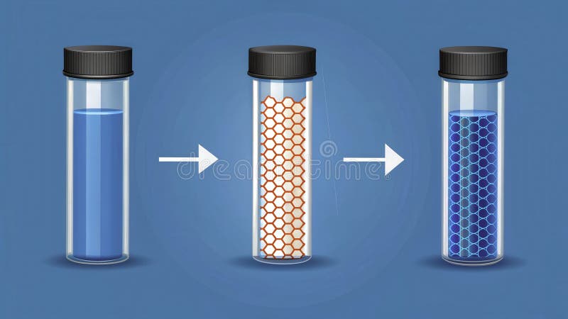 Process of Filtering Liquid through a Honeycomb Structure Inside Test ...