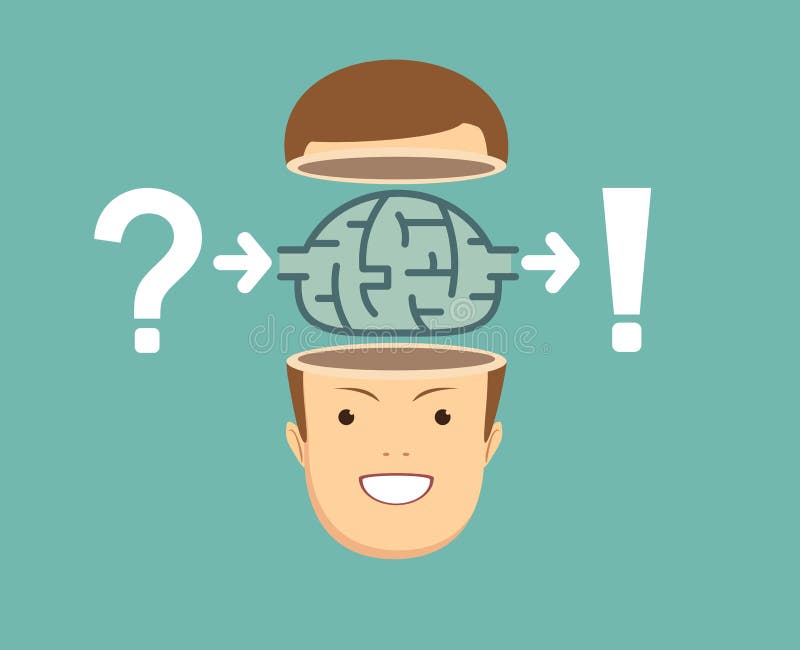 The Process of Finding a Solution Stock Vector - Illustration of idea ...