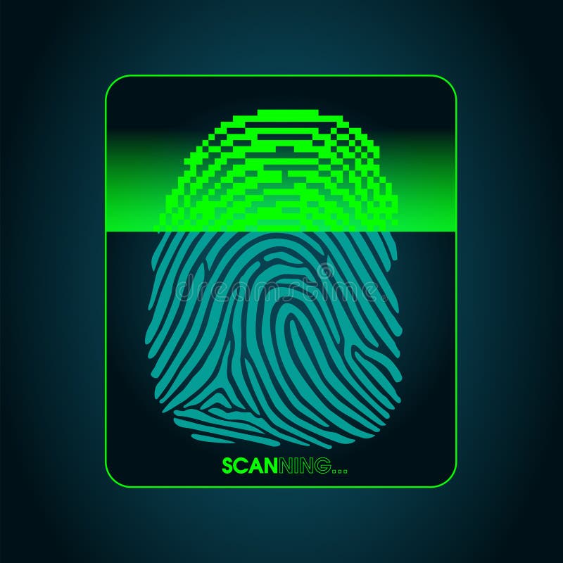 The System of Fingerprint Scanning - Biometric Security Devices Stock ...