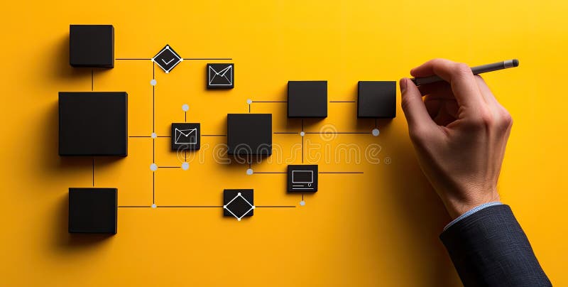 AI-Generated Workflow Visualization Stock Illustration - Illustration ...