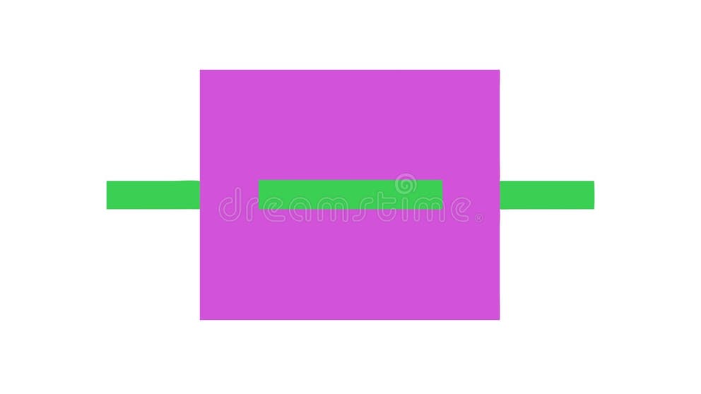 Process Flowchart Icon with Connected Square and Rectangle. Vector ...