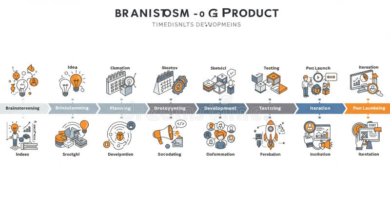 Process Flowchart Illustrating Product Development Stages. Begins with ...