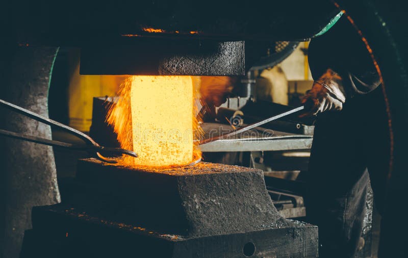 The Process of Forging Metal Stock Photo - Image of forge, foundry ...