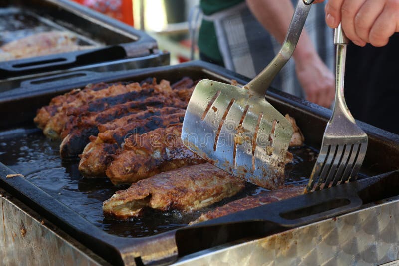 Process of frying fish stock photo. Image of frying, dinner - 93267670