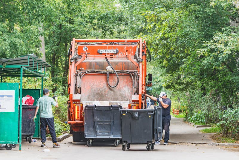 Process of Garbage Loading To the Garbage Truck Editorial Photo - Image ...