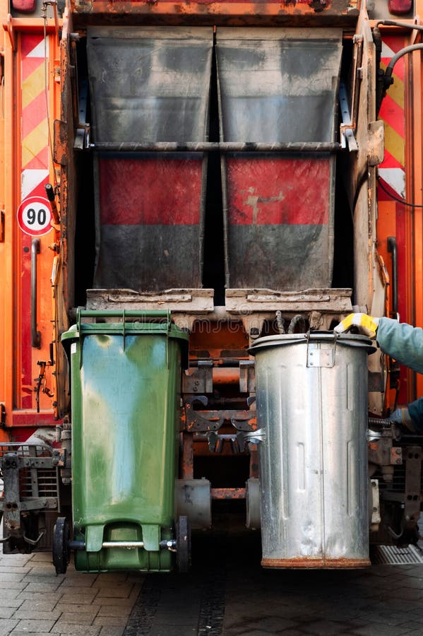 Process of Garbage Loading To the Garbage Truck Stock Image - Image of ...