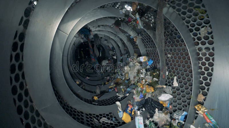 Process of Garbage Separation at a Factory, Slow Motion. Stock Footage ...