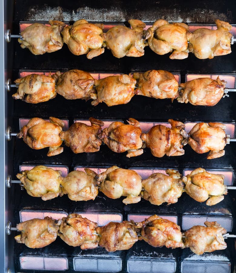 Process of Grilling Chicken in Store Stock Image - Image of price ...