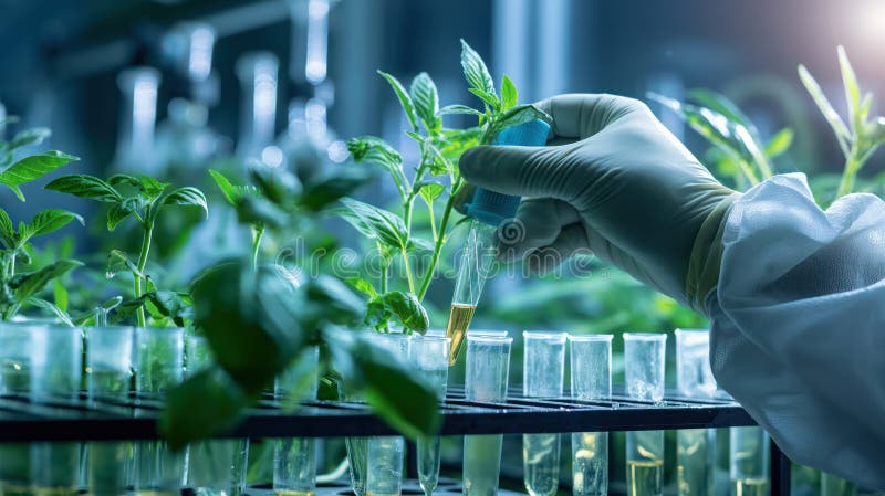 The Process of Growing Plants in a Bio Greenhouse. Generative AI Stock ...